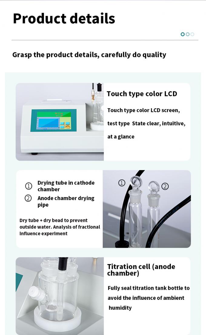 Touch Type Color LCD Display Trace Moisture Tester Solvent Detector