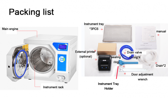 LCD Desktop Drying Sterilizer Pulsating Three Times Pre Vacuum ...