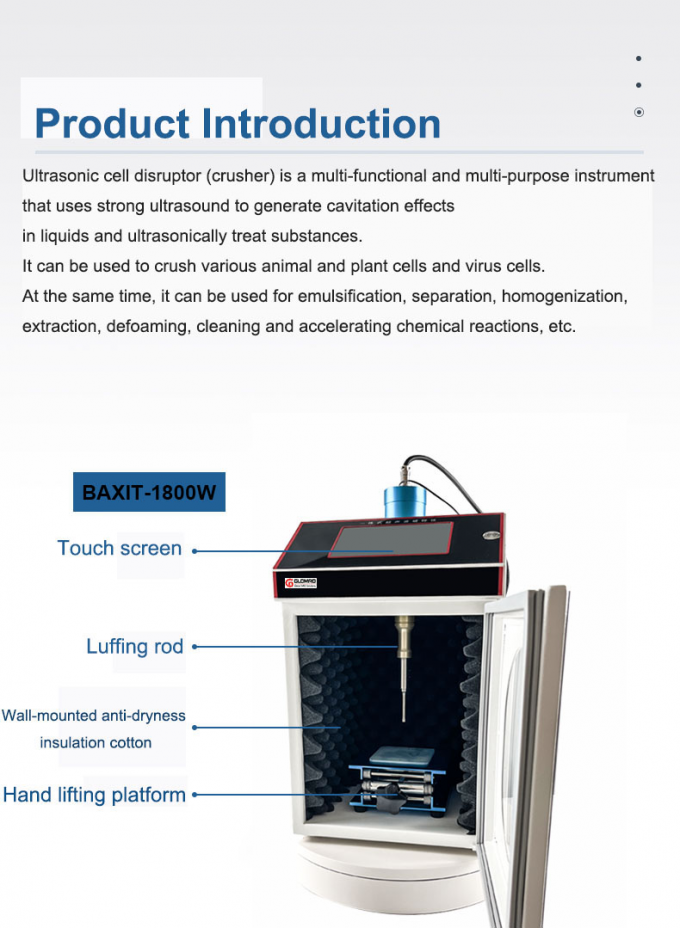 Ultrasound Cell Disruption Homogenizer Integrated Ultrasonic Disperser ...
