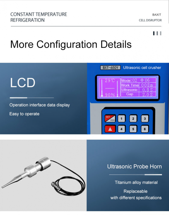 Non Contact Ultrasonic Cell Disruption Homogenizer LCD Display Cell ...
