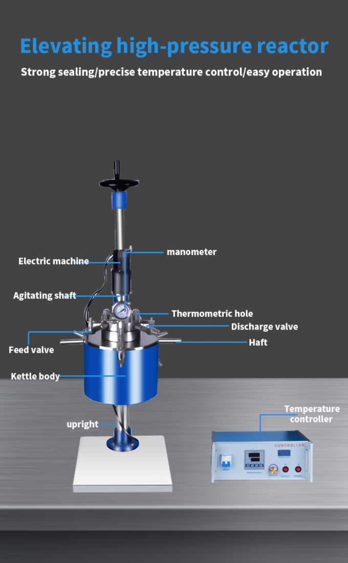 Laboratory Hydrogenation Reactor Tank Electric Heating High Temperature ...