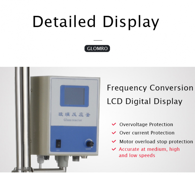 Chemical Industrial Glass Reactor Jacketed Bioreactor Jacketed Vessel