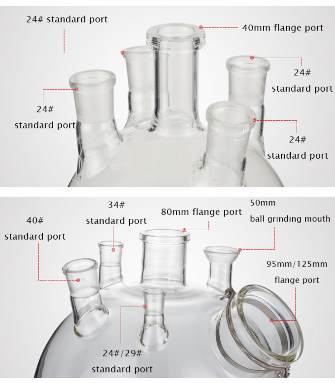 High Precision Glass Stirrer Reactor Laboratory Single Layer Chemical ...