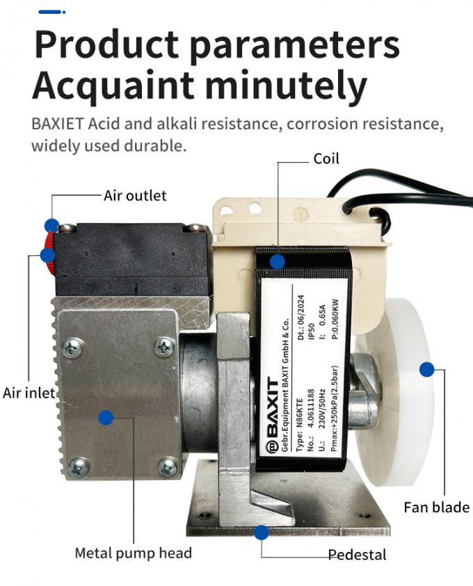 High Performance Diaphragm Vacuum Pump , Gas Sampling Pumps