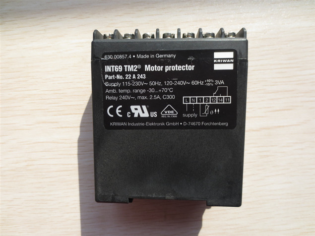 KRIWAN Motor Protection Module INT69TM2 NO 22A243 Compressor Protector part